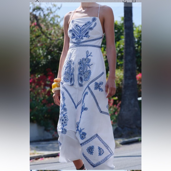 Zara | Dresses | Zara Embroidered Midi Dress Zw Collection | Poshmark